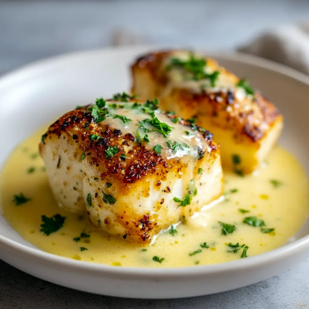 The Best Halibut Ever — Easy & Stunning Halibut with Lemon Beurre Blanc ...