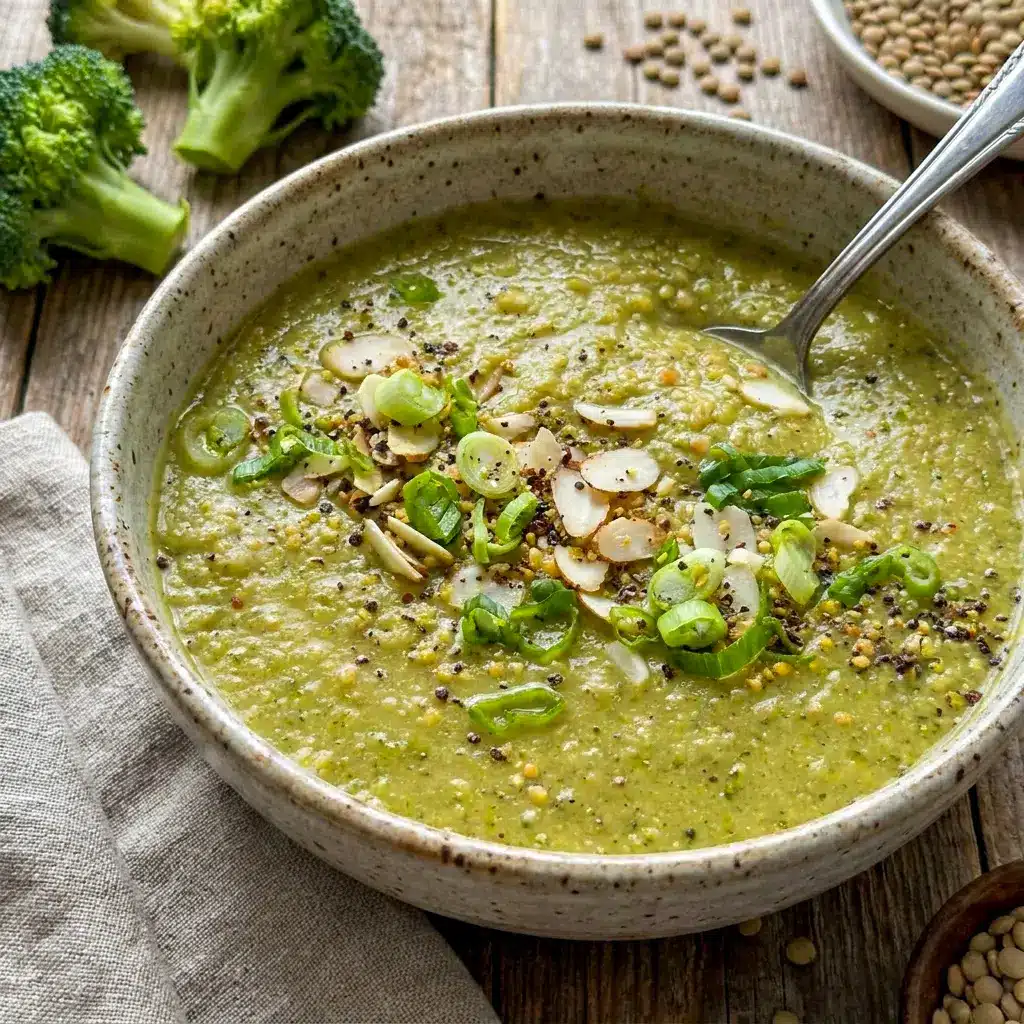 Creamy Broccoli and Red Lentil Soup — Easy Vegan Broccoli Soup in 30 ...